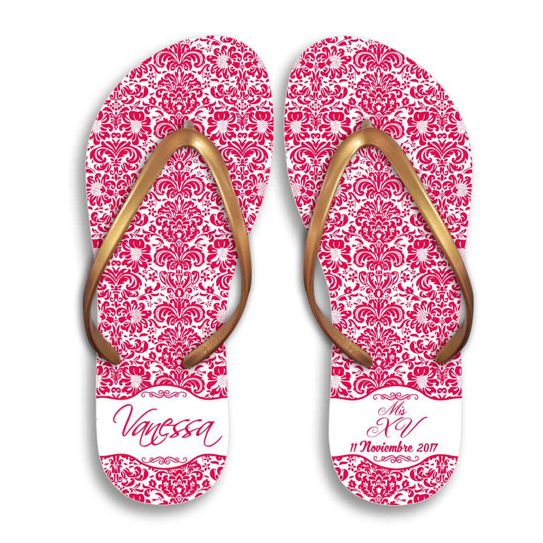 Quinceañera Flip Flops. Sandalias de Quince años, Flip Flops Party ...