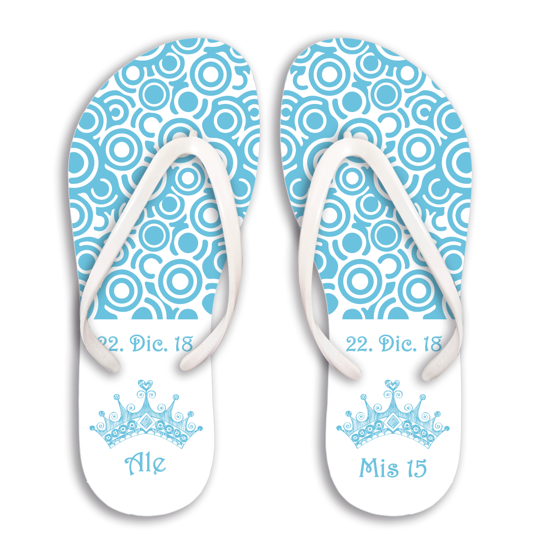 Quinceañera Flip Flops. Sandalias de Quince años, Flip Flops Party ...