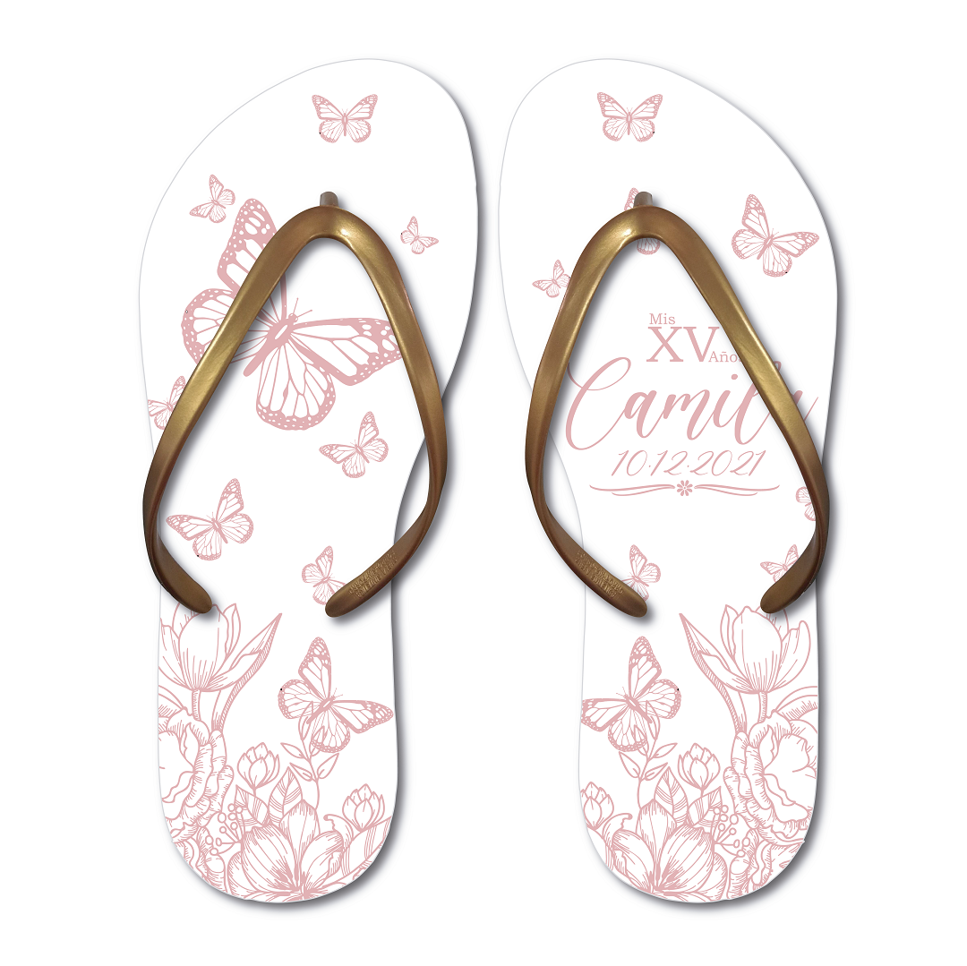 Quinceañera Flip Flops. Sandalias de Quince años, Flip Flops Party ...